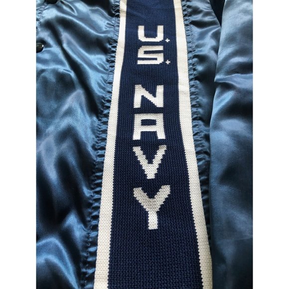 Artex | Jackets & Coats | Us Navy Satin Bomber Jacket Uss Duncan Ffg ...